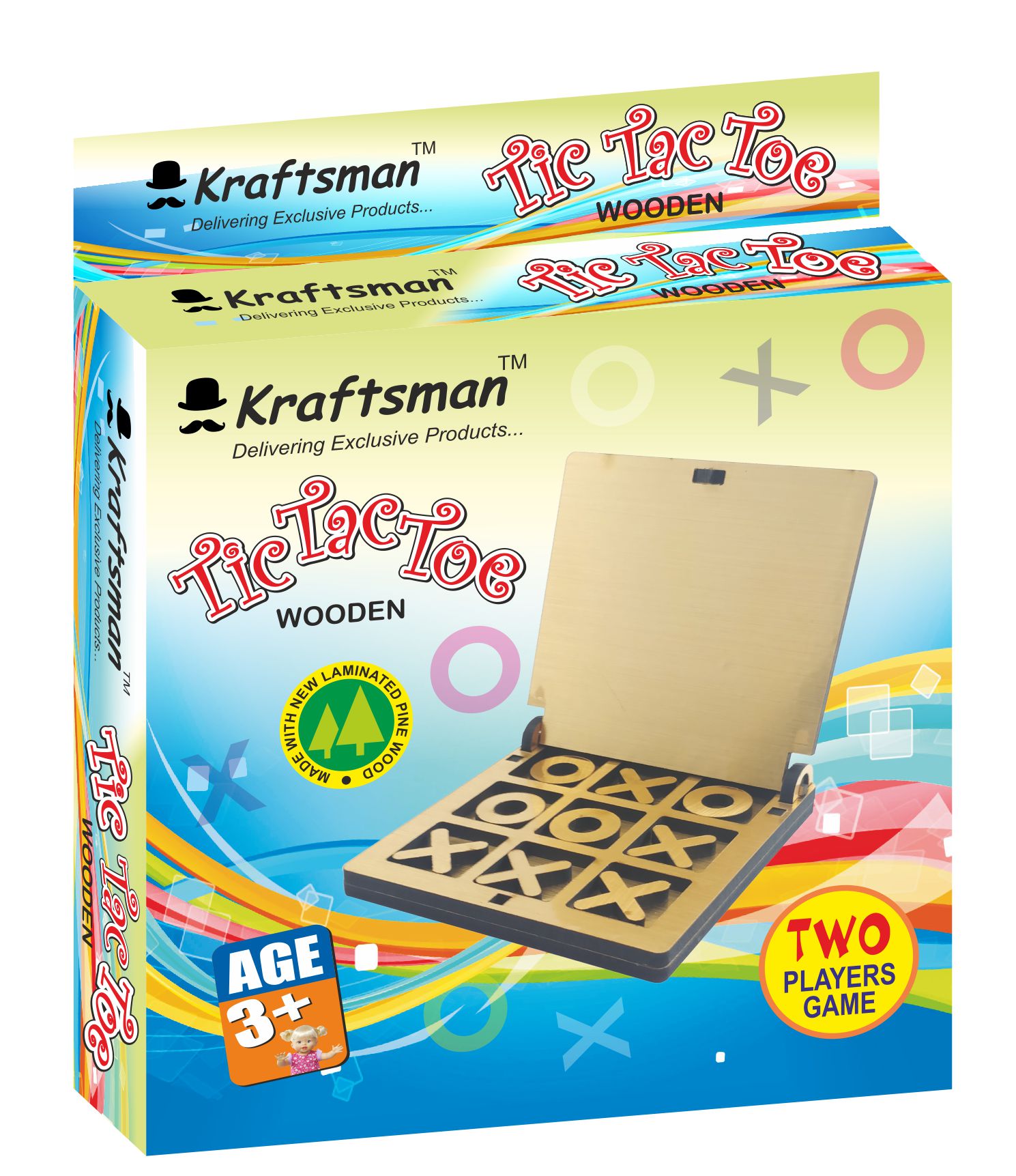 Wooden Tic Tac Toe game | 2Players Travel Game- Kraftsman Brand Store