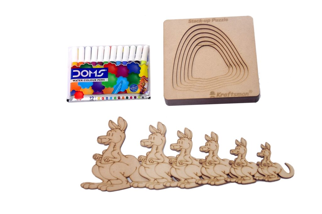 Kraftsman Stack up Puzzles/ Layered Puzzle Kangaroo Shape for Kids ...
