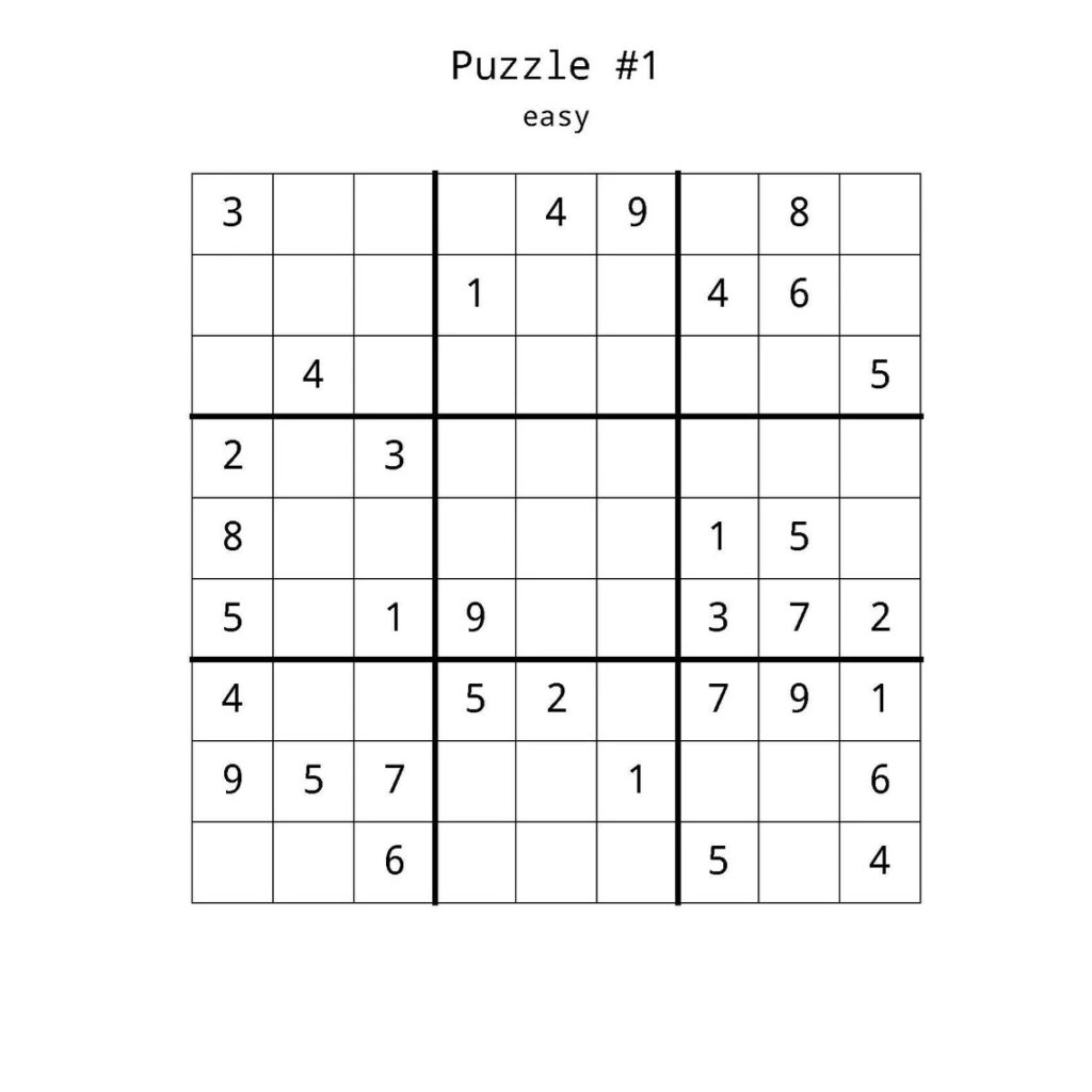 Sudoku Printable Hard Puzzles- Volume 1 | Large Printable 100 Pages ...
