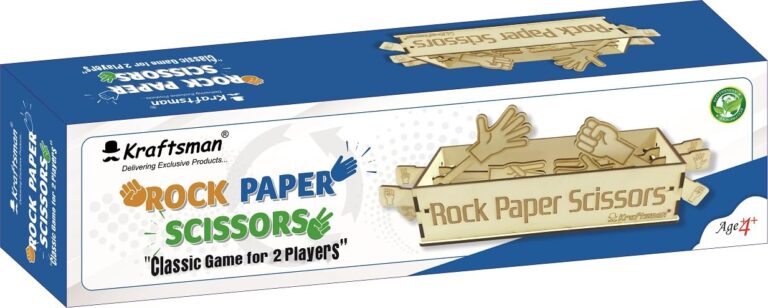 Kraftsman Wooden Rock Paper Scissors | Physical Game
